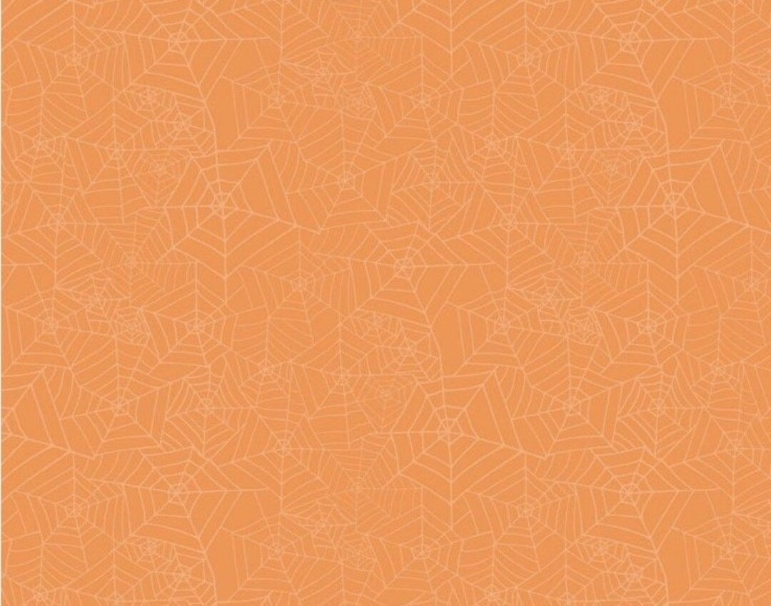 Spider Web-orange-boo Crew Collection-susan Winget-wilmington Prints ...
