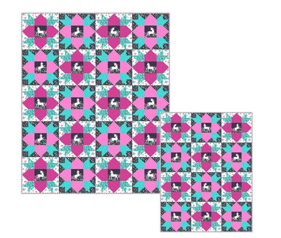 Bloomin’ Quilt Pattern-2 Sizes-designed by Miss Winnie Designs-shown ...