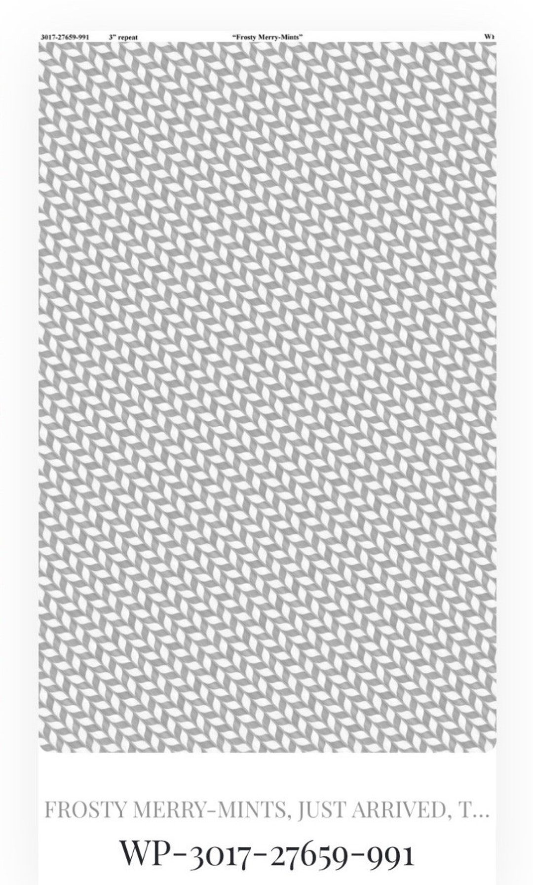 Peppermint Stick-white Gray-frosty Merry Mints Collection-danielle ...