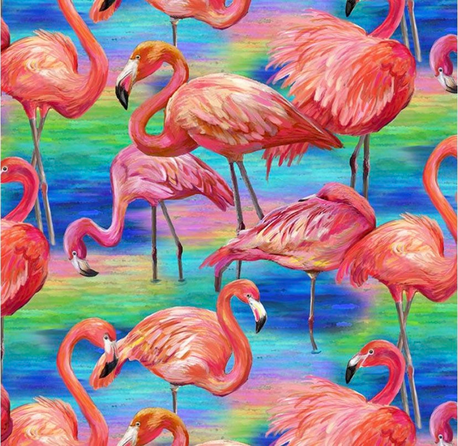 Fabulous Flamingo-allover Large-paint Brush Studio Fabulous Flamingo ...