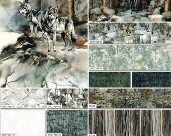 Hallows Eve Bundle-16 Half Yard Pieces + Panel-by Cerrito Creek for ...