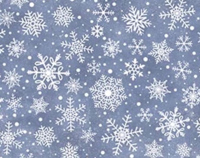 Snowflakes-large-dark Blue-little Donkey’s Christmas-flannel-sarah ...