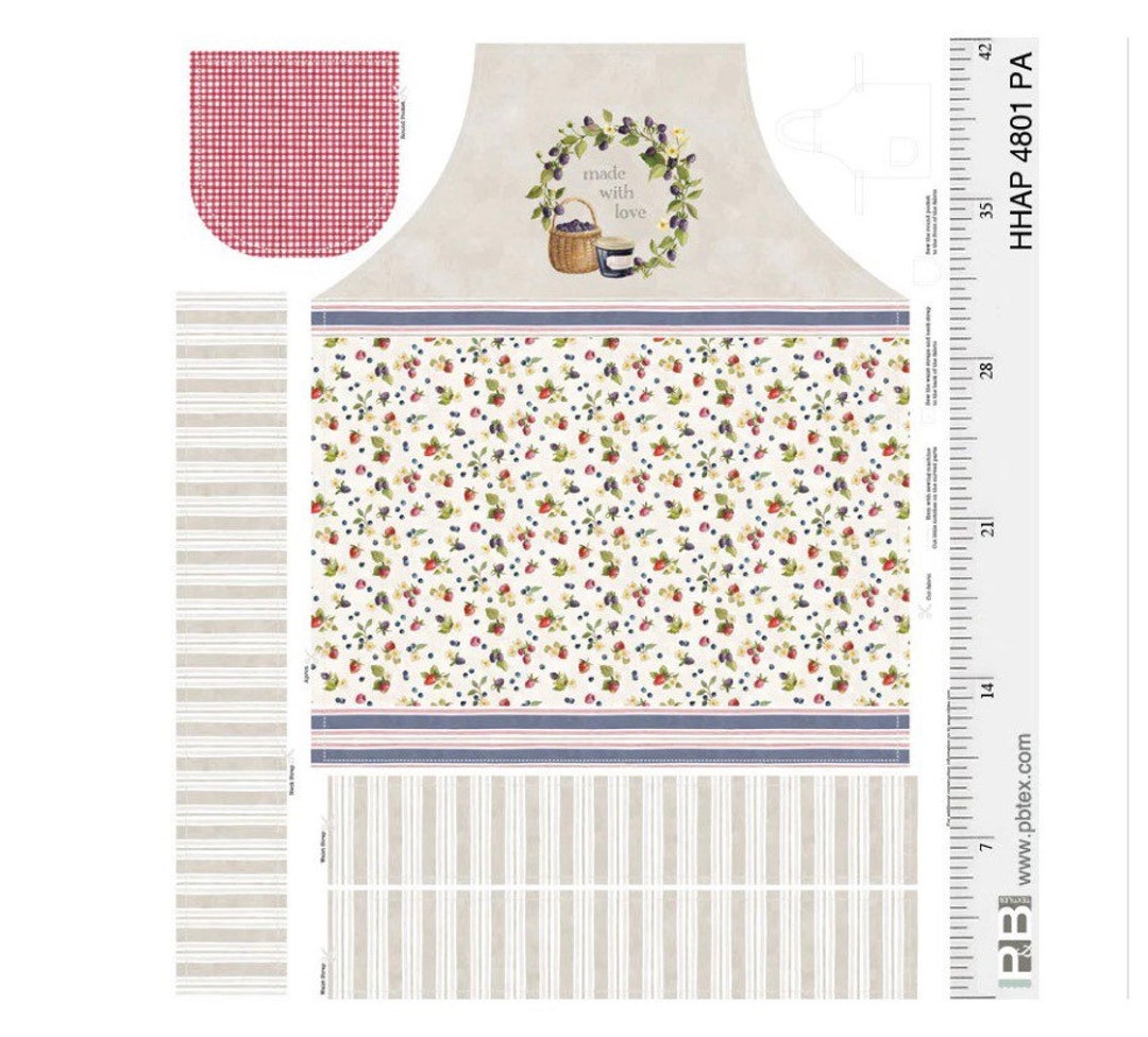 Apron Panel-36” X 44” Panel-homemade Happiness Collection-berry-jam ...