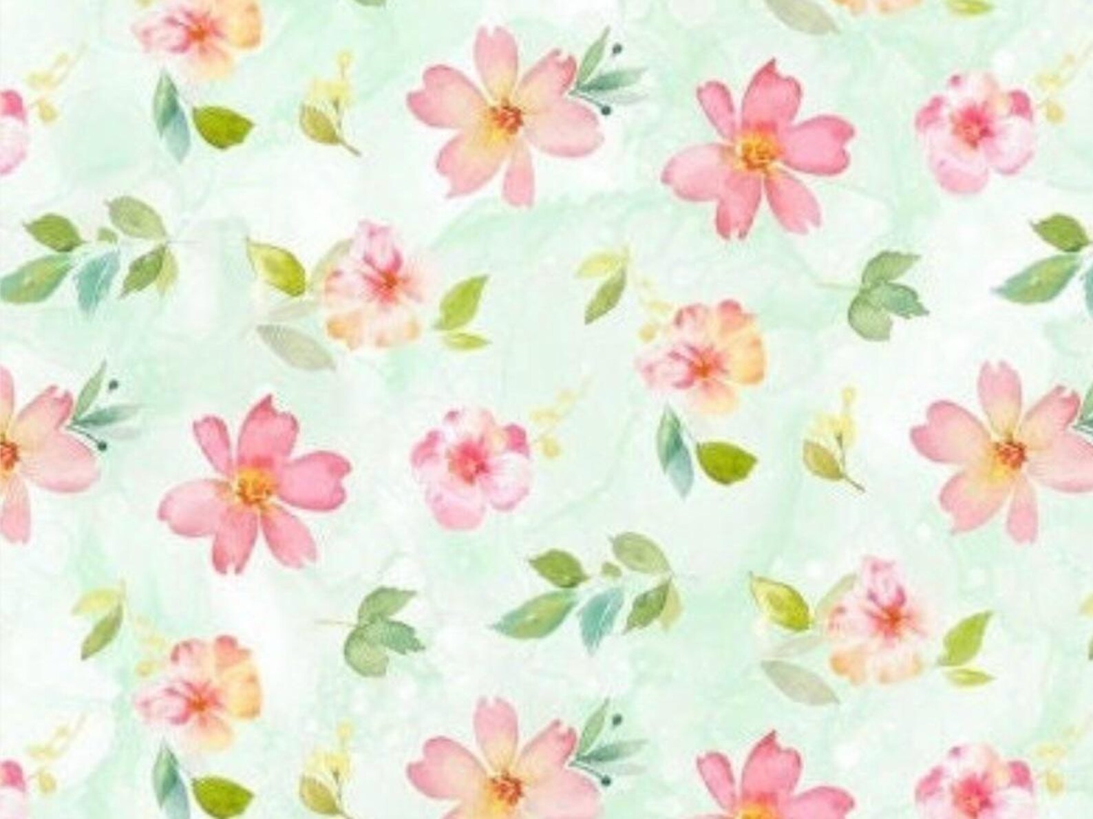Sweet Surrender-floral Toss-seafoam-northcott Studios-100% Quilting ...