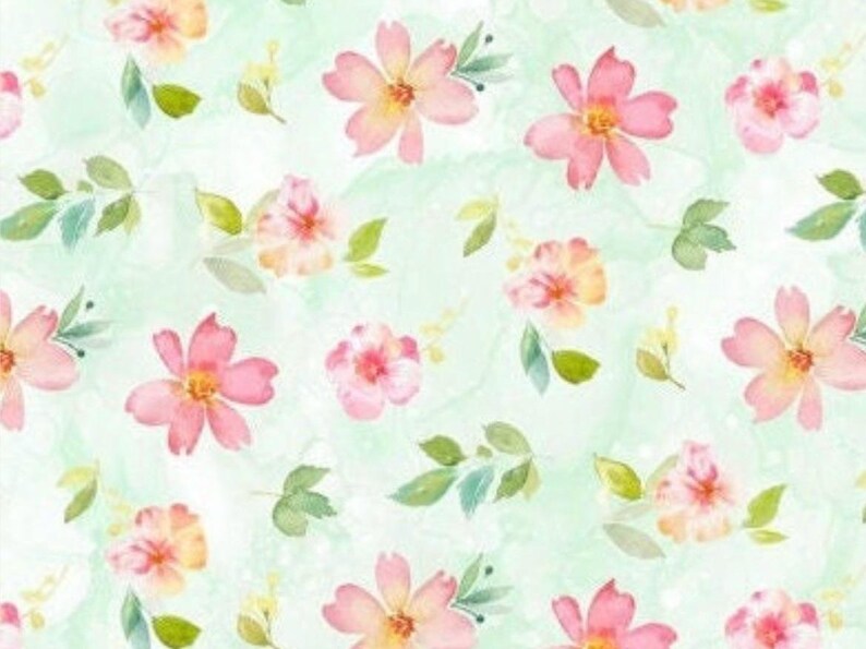 Sweet Surrender-floral Toss-seafoam-northcott Studios-100% Quilting ...