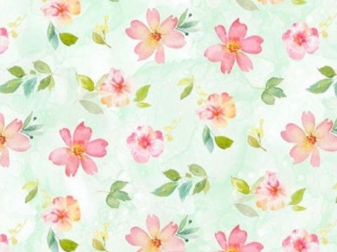 Sweet Surrender-floral Toss-seafoam-northcott Studios-100% Quilting ...