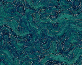 Midas Touch-shimmer-multi Texture-sage-blue-gold-metallic-northcott-deborah Edwards-melanie ...