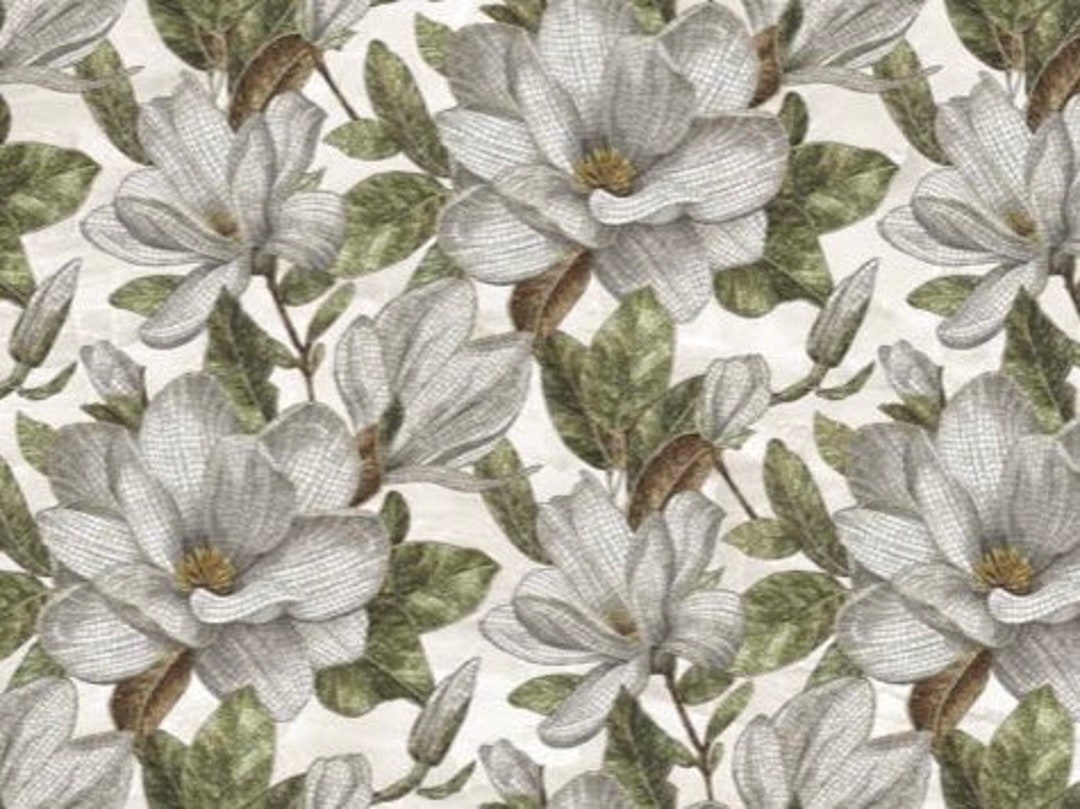 Magnolia Trail-light Gray-magnolia Collection-northcott Studios-100% ...