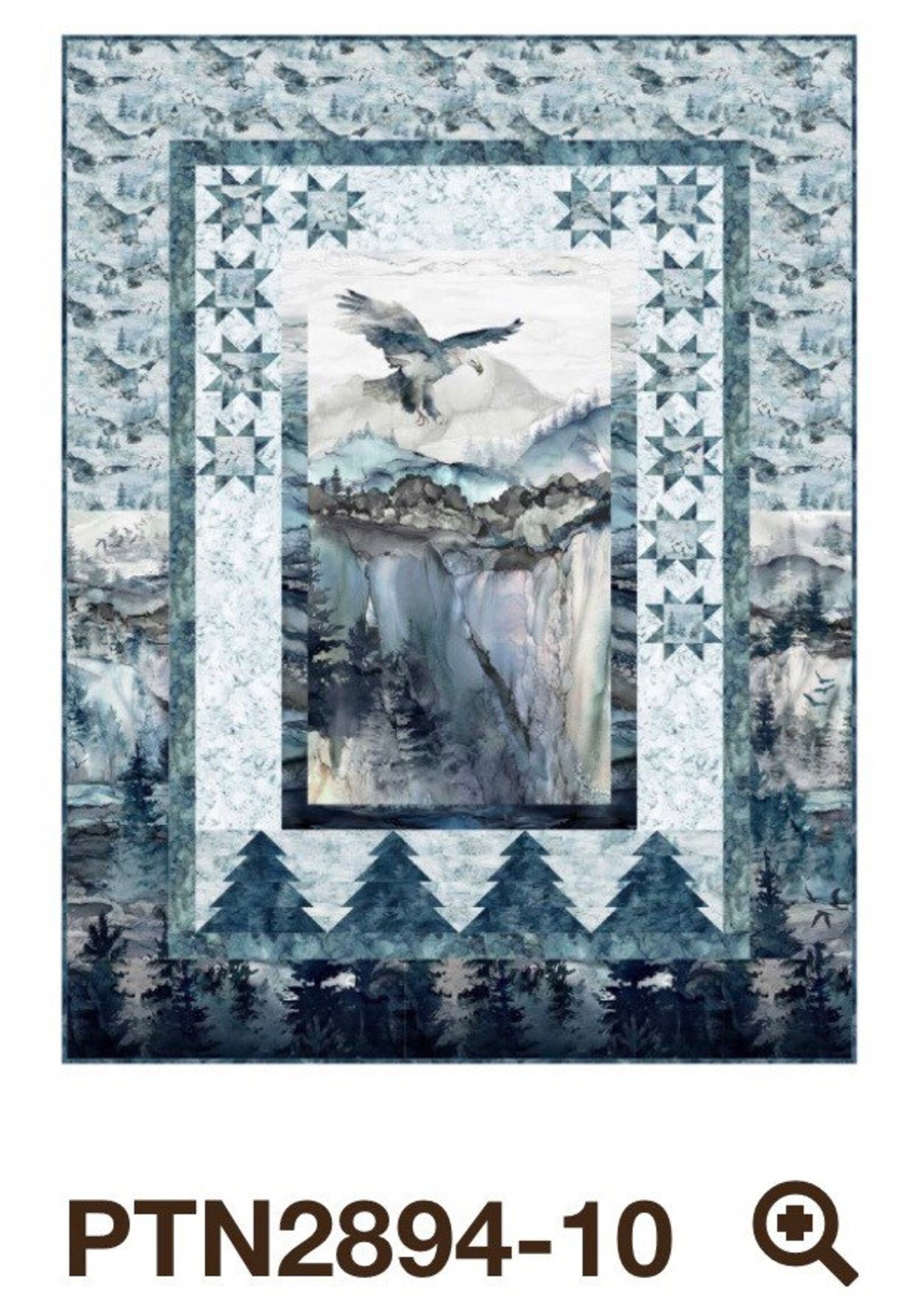 Soar Panel-24 X 43moody Blues-northcott Fabrics-100% Cotton - Etsy