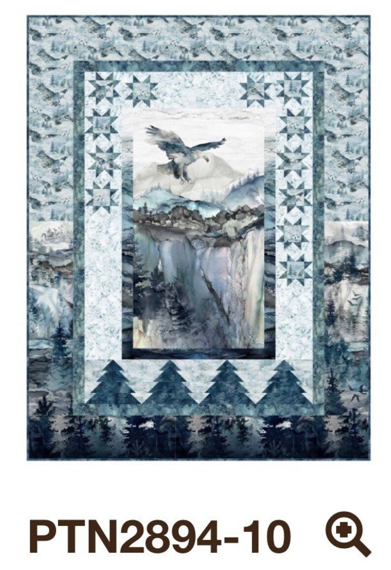 Soar Panel-24 X 43moody Blues-northcott Fabrics-100% Cotton - Etsy
