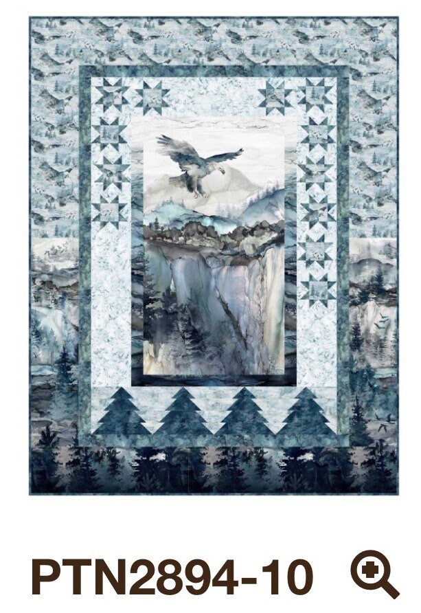 Soar Panel-24 X 43moody Blues-northcott Fabrics-100% Cotton - Etsy