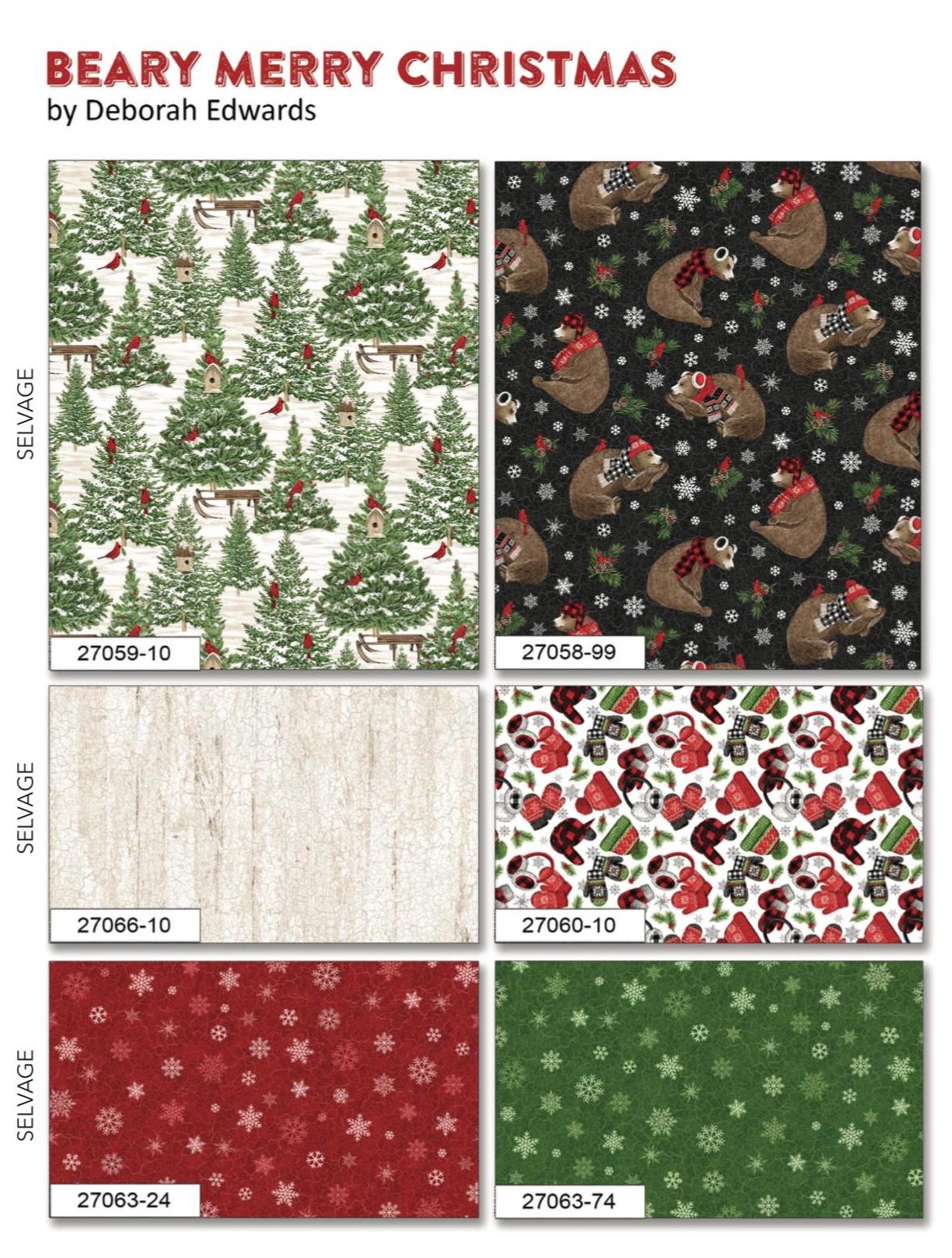 Pine Cones-white-beary Merry Christmas Collection-deborah Edwards ...