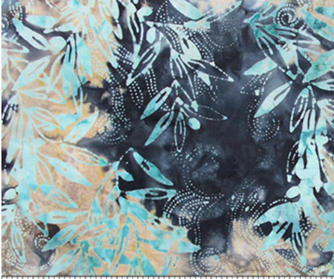 Batik-bamboo Leaves-midnight-blue-banyan Batiks-bamboo Pavilion ...