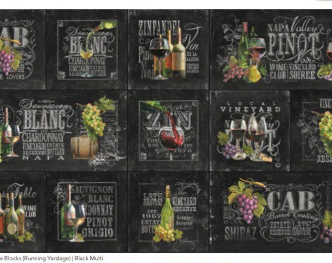 Wine Blocks Panel-24” X 43”-life Happens Wine Helps Collection ...