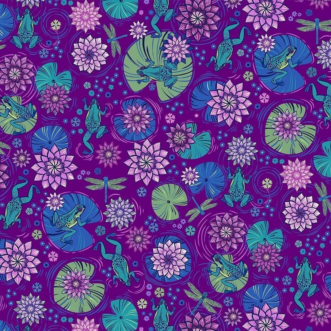 Water’s Edge-leap Frog-magenta-water’s Edge Collection-brett Lewis ...