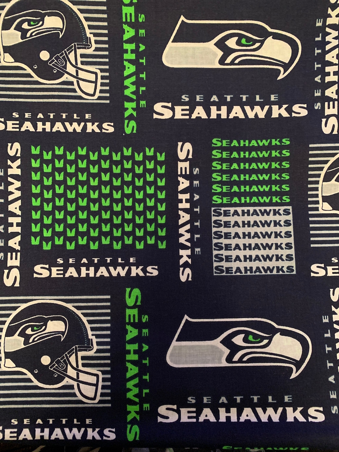 Seahawks Cotton Fabric: NFL Team Print (1/4 Yard)-60” Wide-100 Percent ...