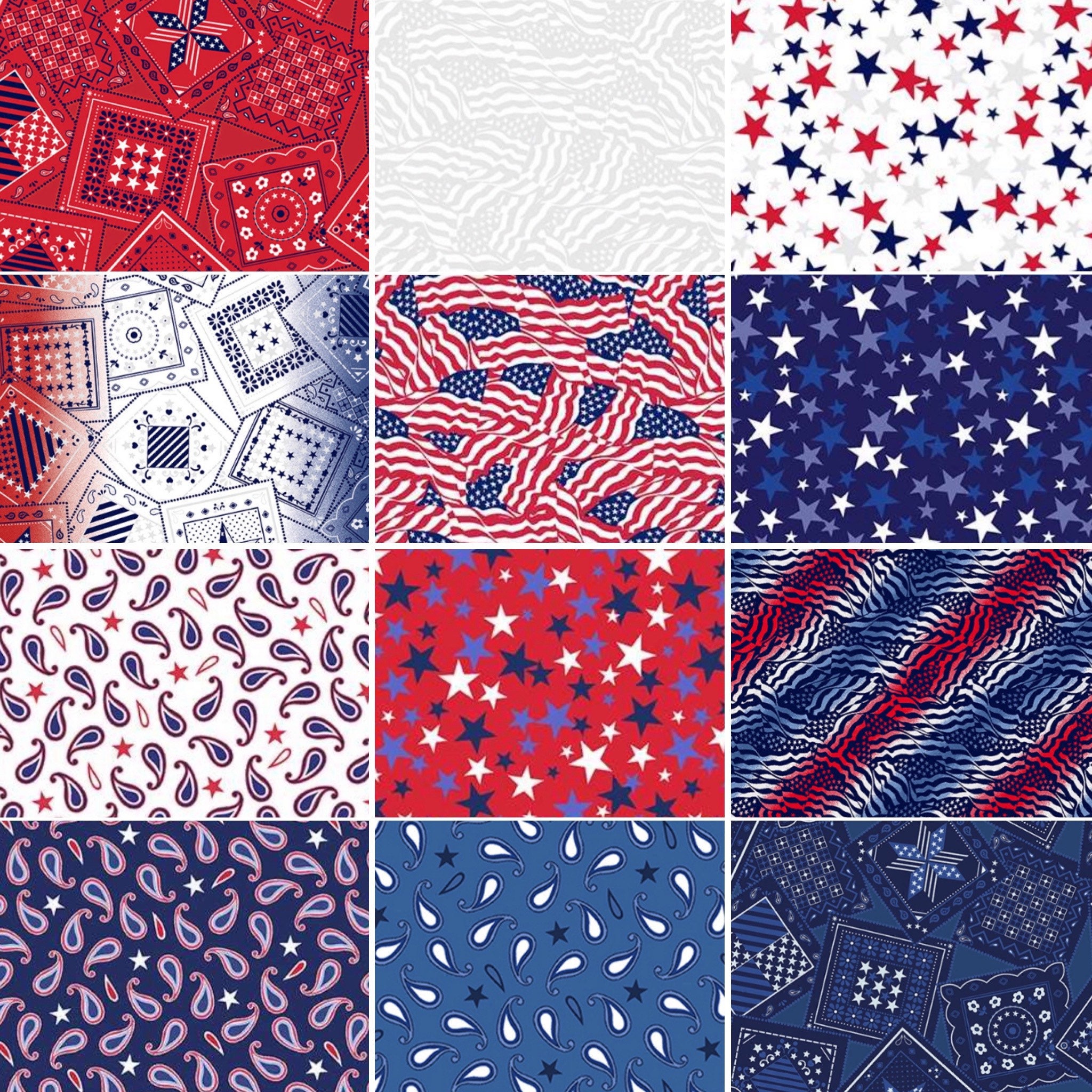 Little Stars-navy Blue-windham Fabrics-americana - Etsy