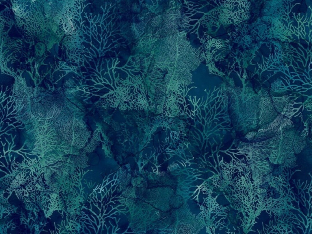 Sea Breeze-coral-dark Blue-northcott Fabrics-melanie Samra-deborah ...