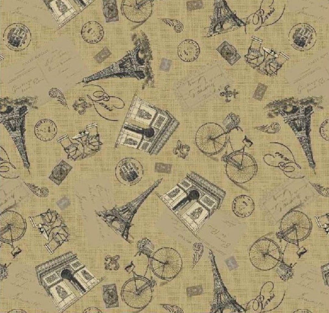 Parisian Monuments-burlap-fall in Love With Paris Collection-eiffel ...