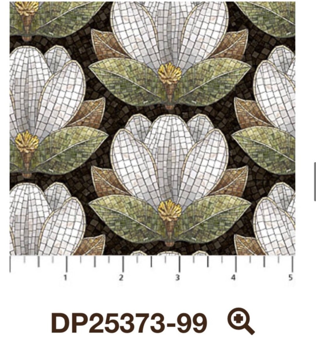 Magnolia Scallop-black-magnolia Collection-northcott Studios-100% ...