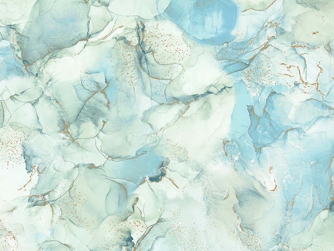 Midas Touch-shimmer-multi Texture-sage-blue-gold-metallic-northcott-deborah Edwards-melanie ...