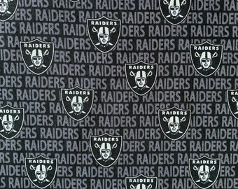 Oakland Raiders Fabric - Etsy