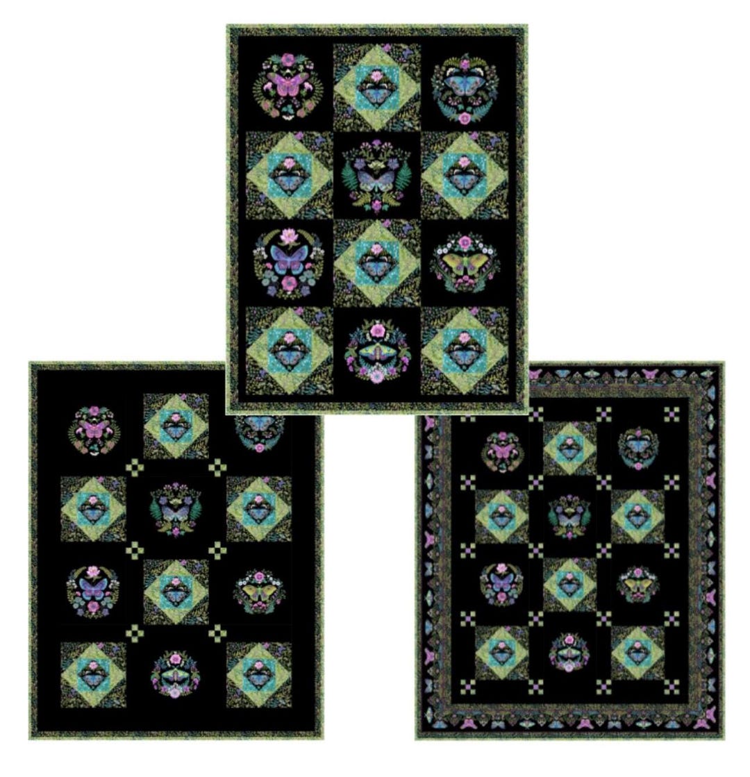 Solanum Quilt Pattern-3 Sizes-tourmaline and Thyme-shown With ...