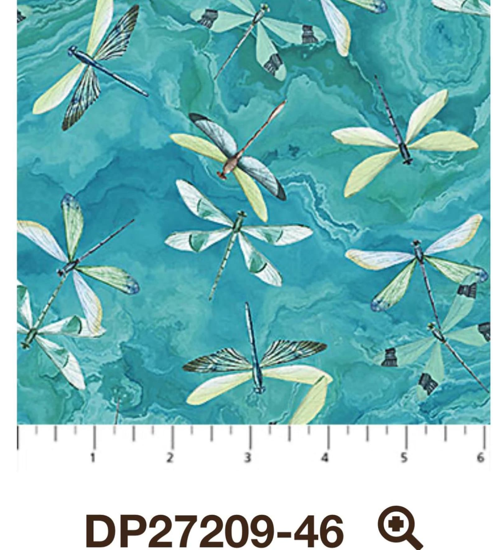 Tranquil Waters-dragonflies-turquoise-deborah Edwards for Northcott ...
