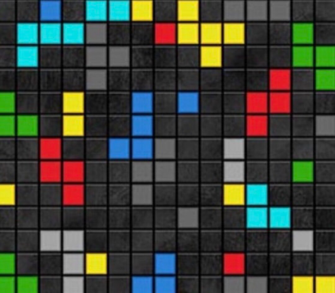 Tetris Blocks-black Multi-gaming Zone Collection-northcott-deborah ...