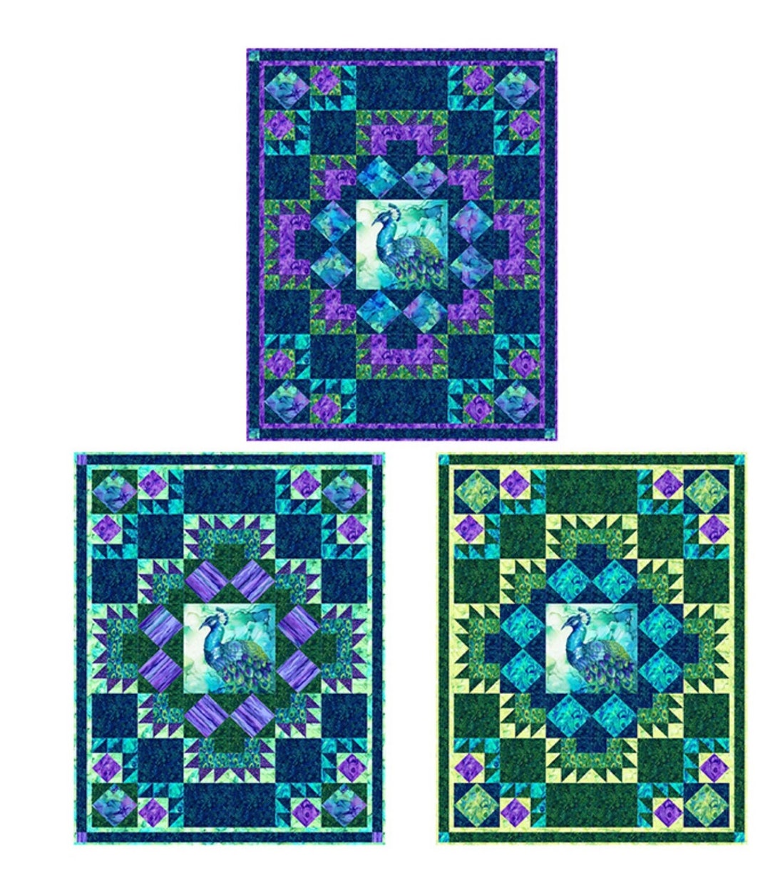 Pattern-quilt-60 1/2 X 78 1/2blue Mountain Lake Lap Quilts-trillium ...