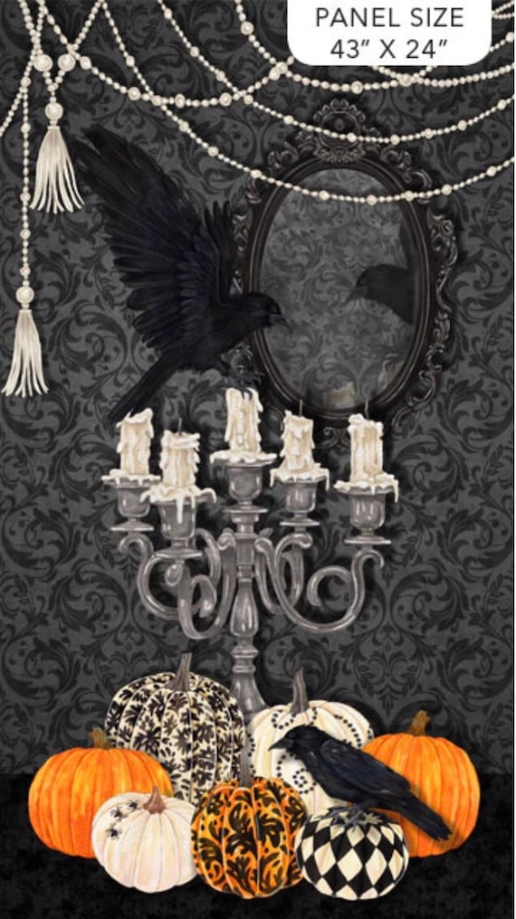 Candelabra Raven Panel 43x 24candelabra - Etsy