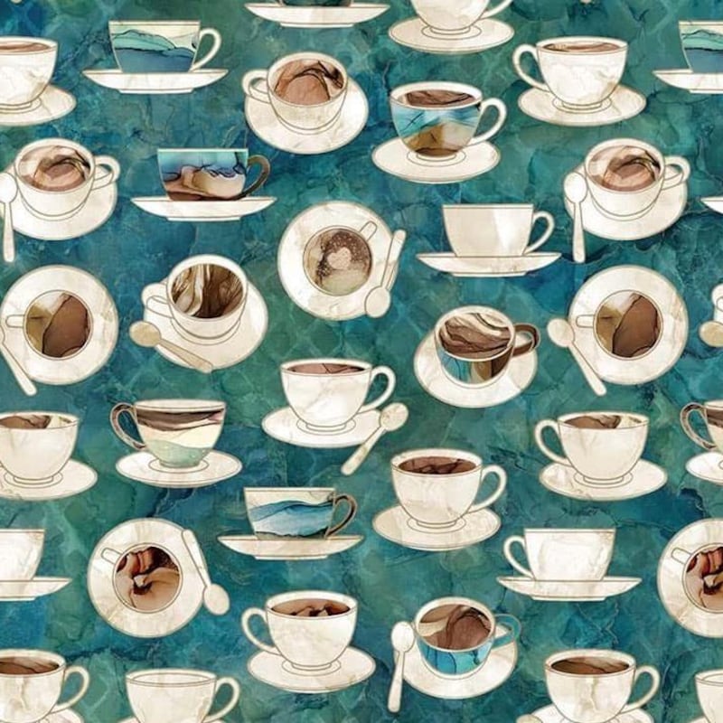 Cup and Saucer Teal - Etsy