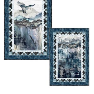 Soar Panel-24 X 43moody Blues-northcott Fabrics-100% Cotton - Etsy