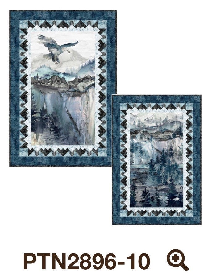 Soar Panel-24 X 43moody Blues-northcott Fabrics-100% Cotton - Etsy