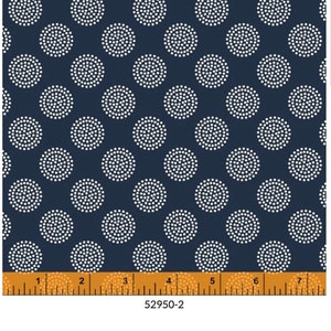 Dottie Dot-navy-windham Fabrics-hudson Collection-100 Percent Cotton ...