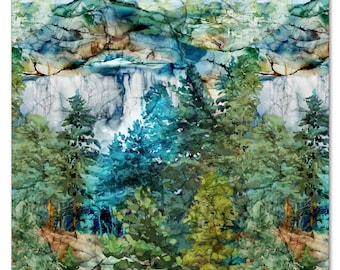 Cedarcrest Falls-scenic Panel-43 X 28northcott Fabrics-deborah Edwards ...
