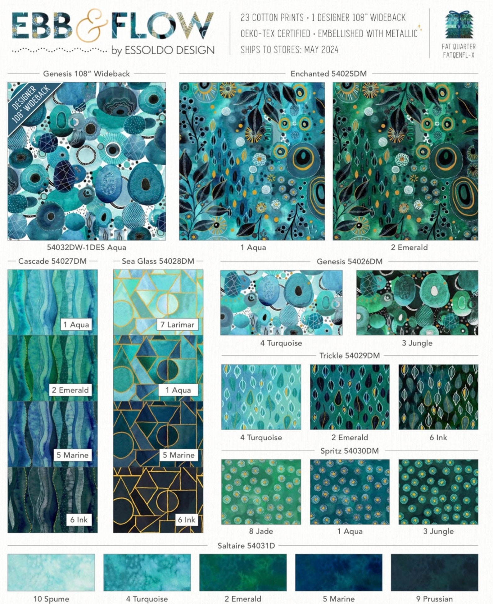 Ebb & Flow-spritz-jade-metallic Gold-essoldo Design-kate Rebecca Leach ...