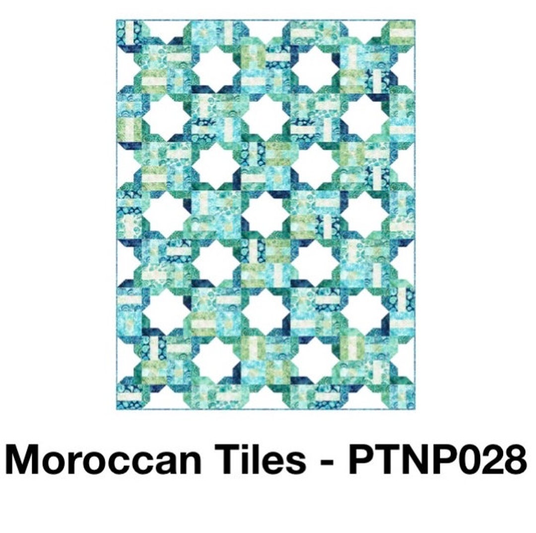 Moroccan Tiles Quilt Pattern-60” X 84” Quilt-quilt Fox Designs -shown ...