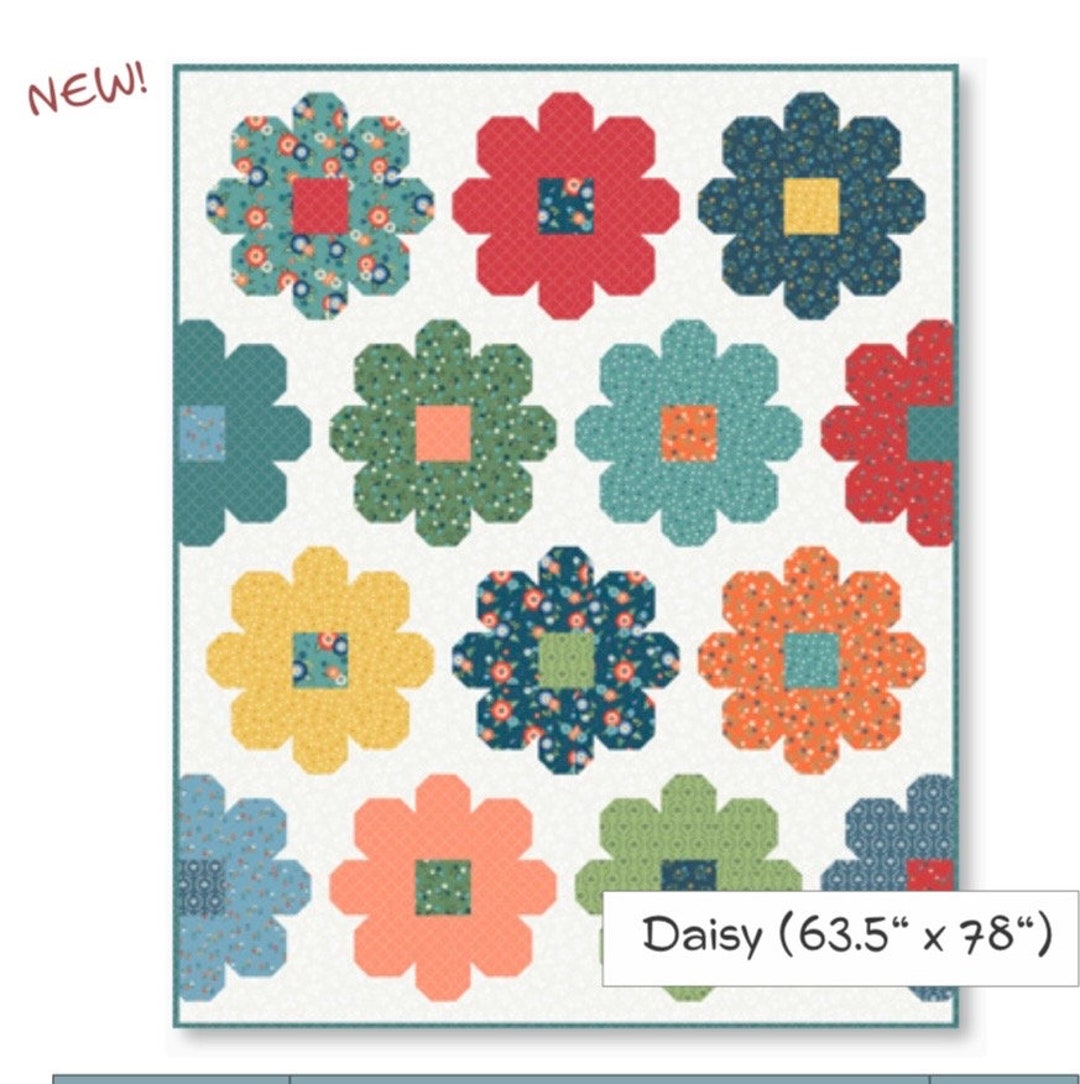 Daisy Quilt Pattern-5 Sizes-designer Allison Harris-clover & Dot Collection-windham Fabrics ...