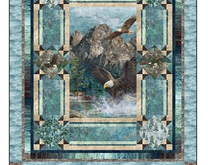 Quilt Pattern-68” X 82” Soaring With the Eagles-the Quilted Button ...