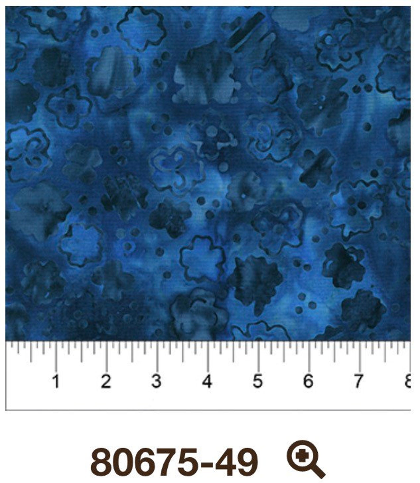 Batik-floral Toss-denim Blue-banyan Batiks-bandana Collection-star-flag ...