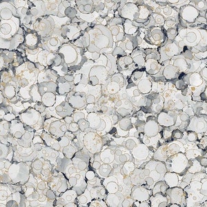 Midas Touch-shimmer-bubble Texture-lt Gray-gold-metallic-northcott-deborah Edwards-melanie Samra ...