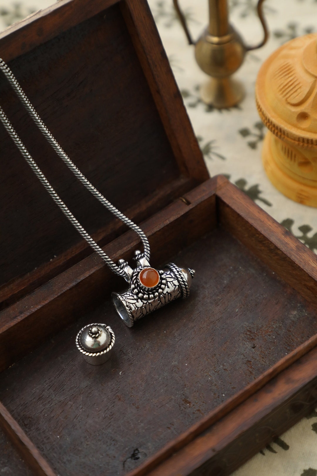 Prayer Box | Box Pendant | Prayer Box Pendant | Talisman Charm | Ethnic ...