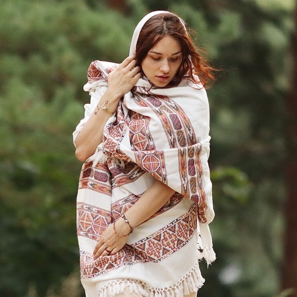 Chal de india - Etsy España