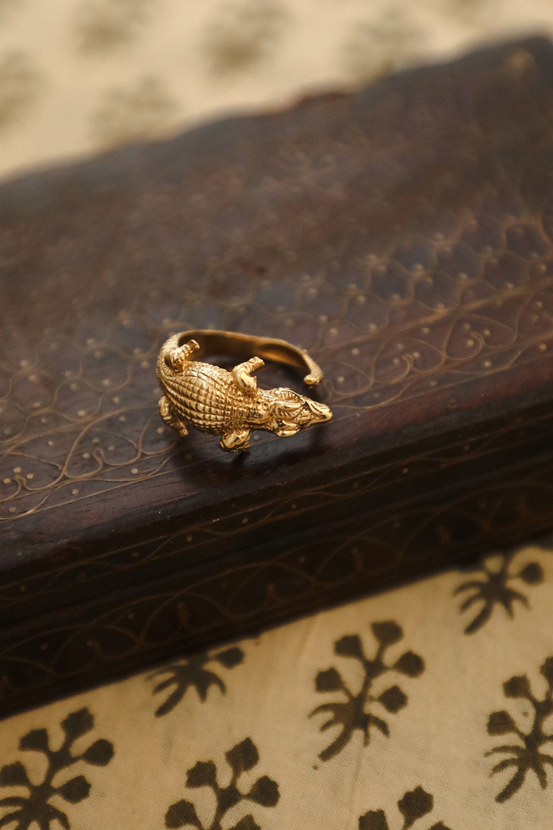 Crocodile Ring | Alligator Ring | Caiman Ring | Adjustable Ring ...