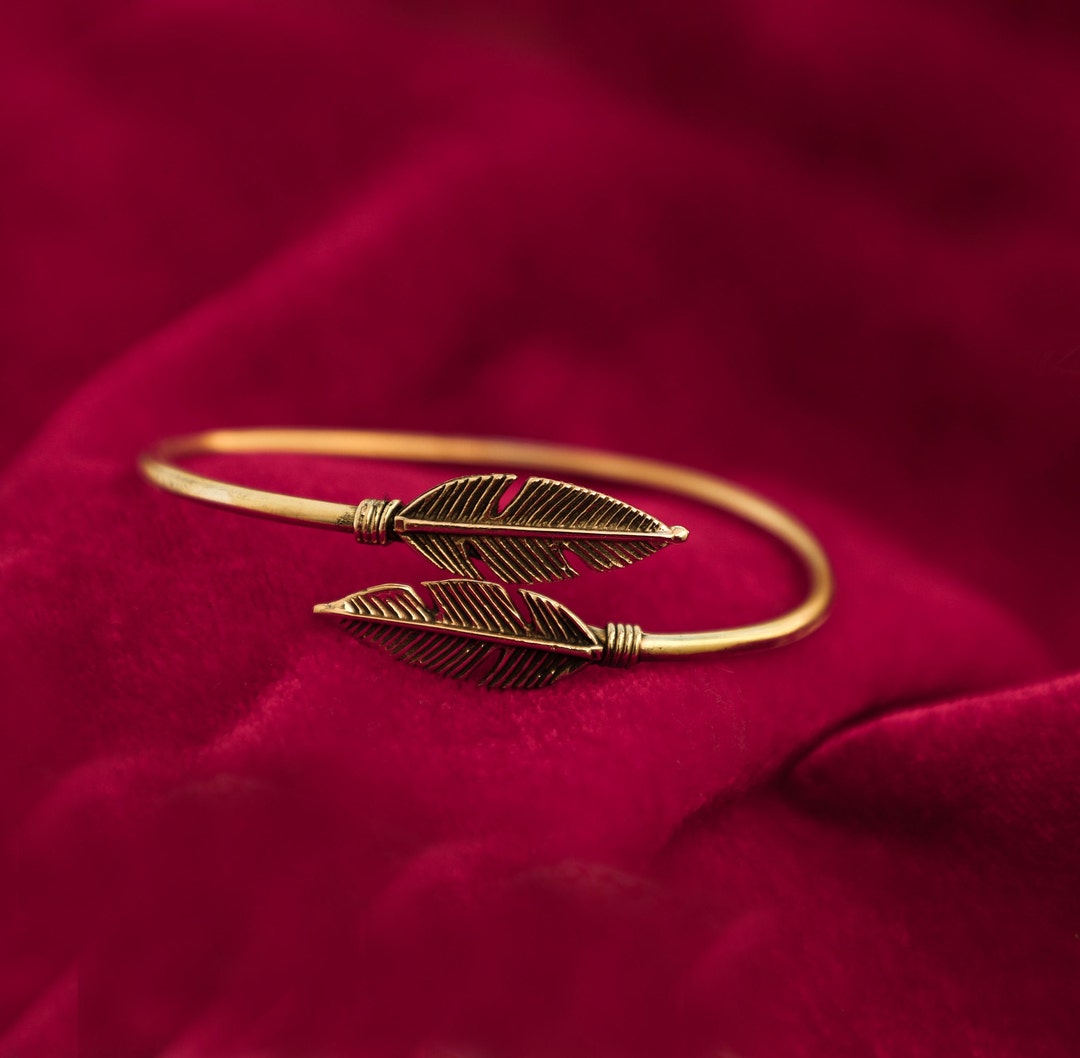 Leaf Bracelet | Leaf Cuff Bracelet | Tribal Design Bracelet | Cuff ...
