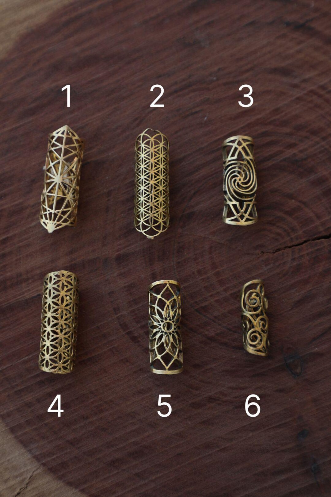 Brass Dreadlock Beads | Boho Hair Accessories | Ethnic Loc Beads for ...