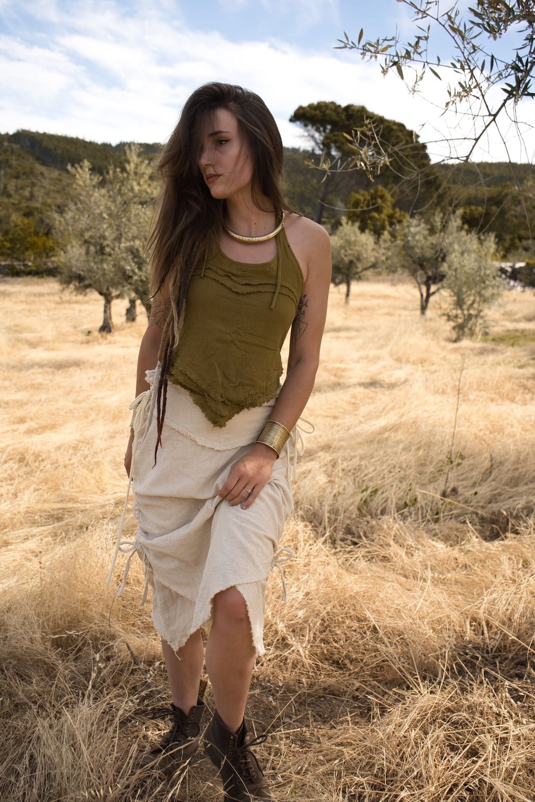 V Shaped Top | Jute Short Top | Adjustable Open Back With Strings ...