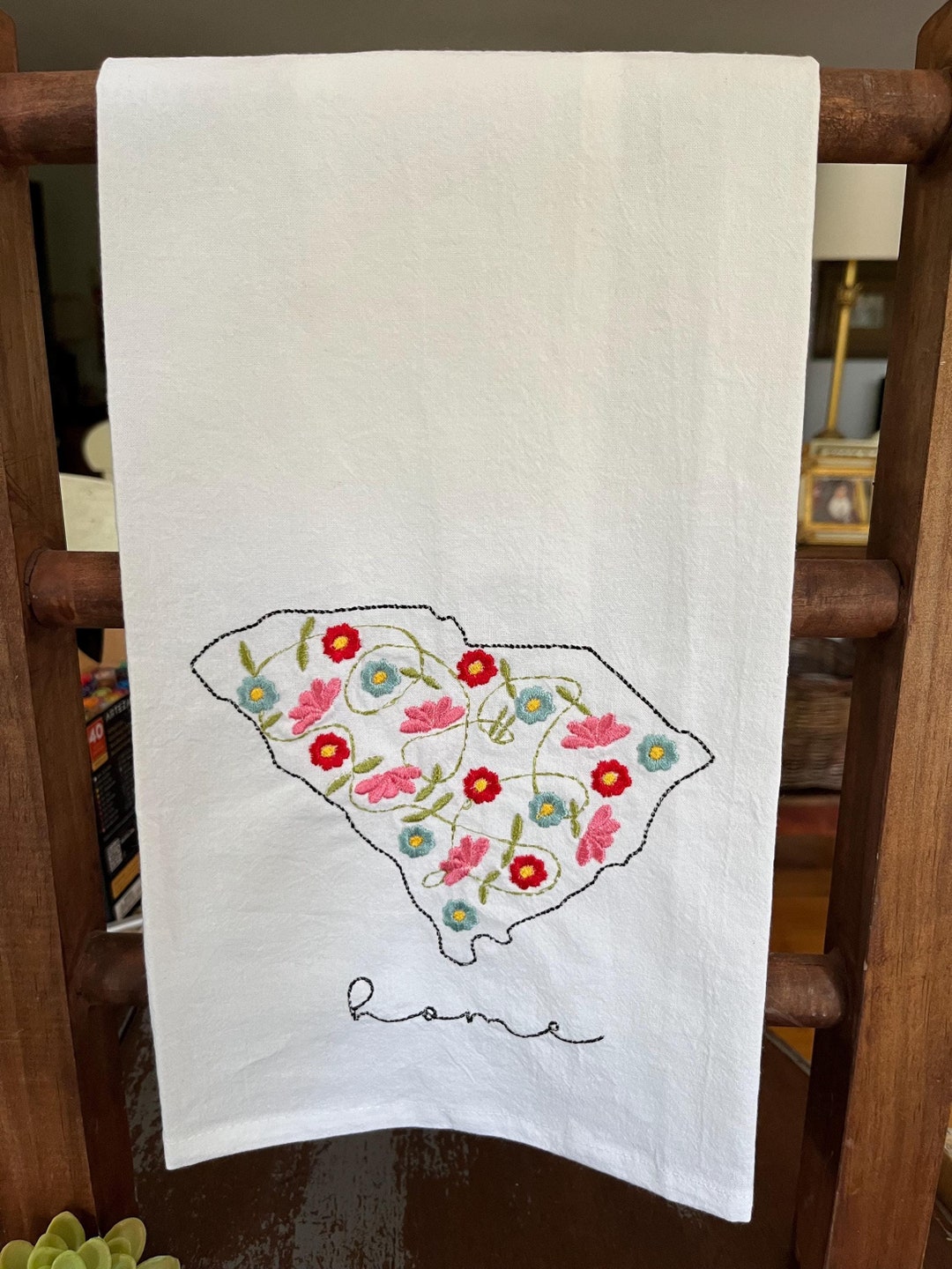 South Carolina Tea Towel, State Kitchen Towel, Flour Sack Towel ...