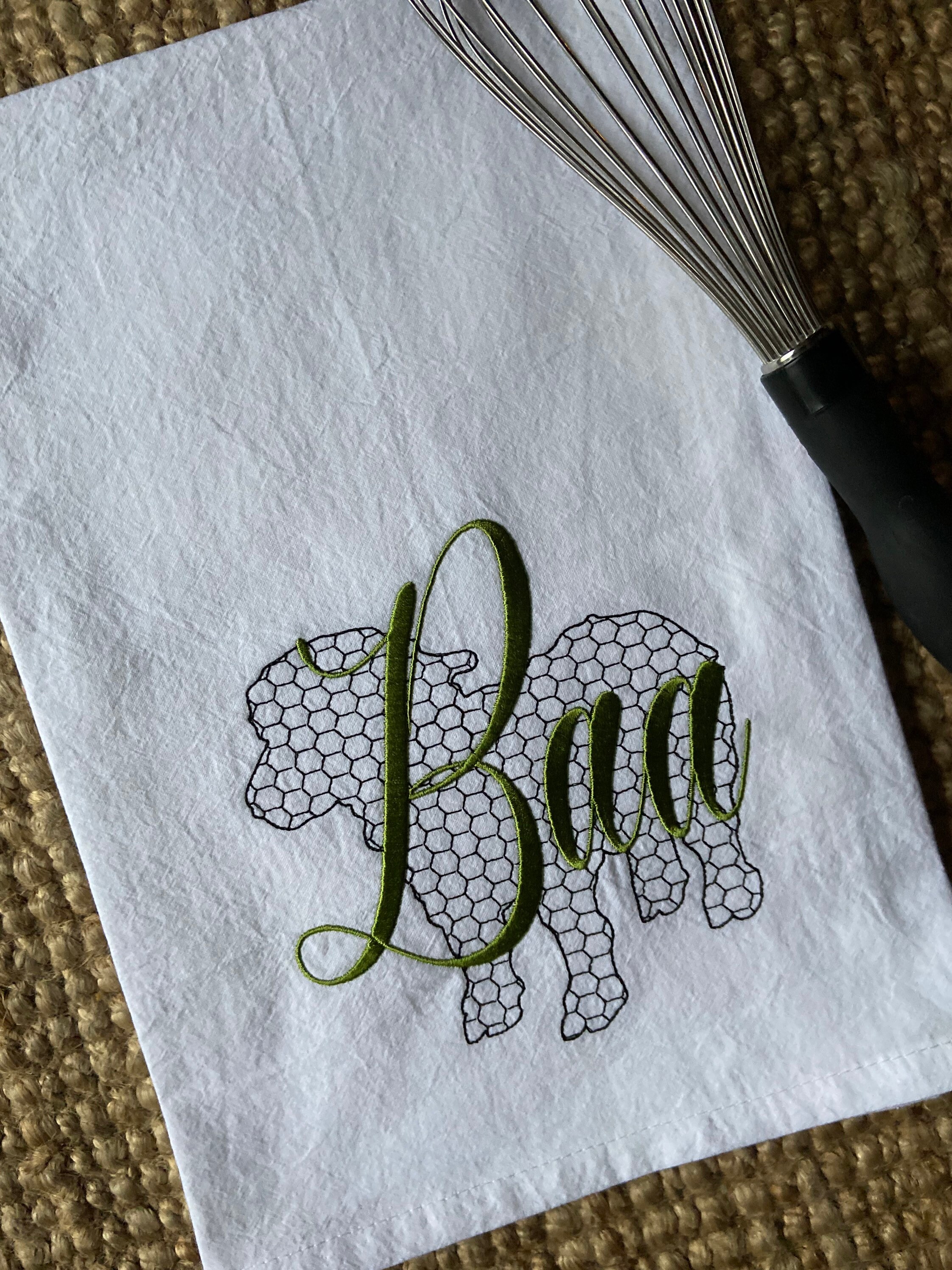 Sheep Tea Towel Sheep Kitchen Towel Farmhouse Dish Towel - Etsy